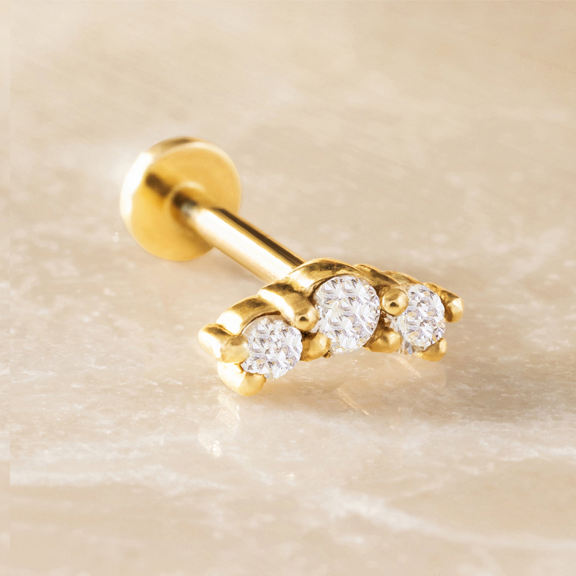 14K Gold Tragus Piercings for Women | Sale -20%