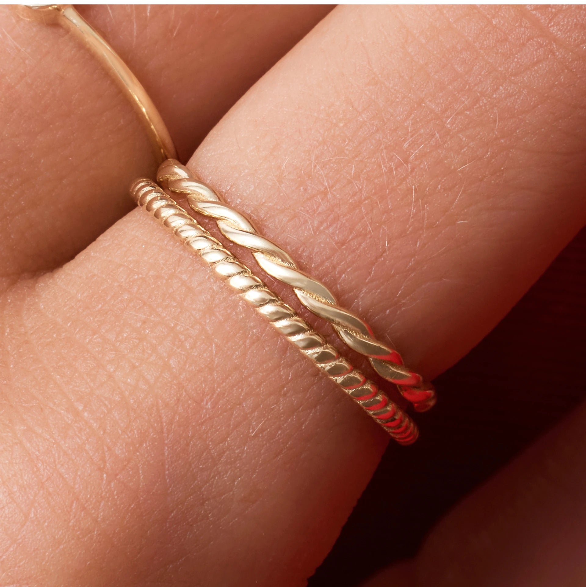 14 Karat Solid Gold Stacking Rings for Women