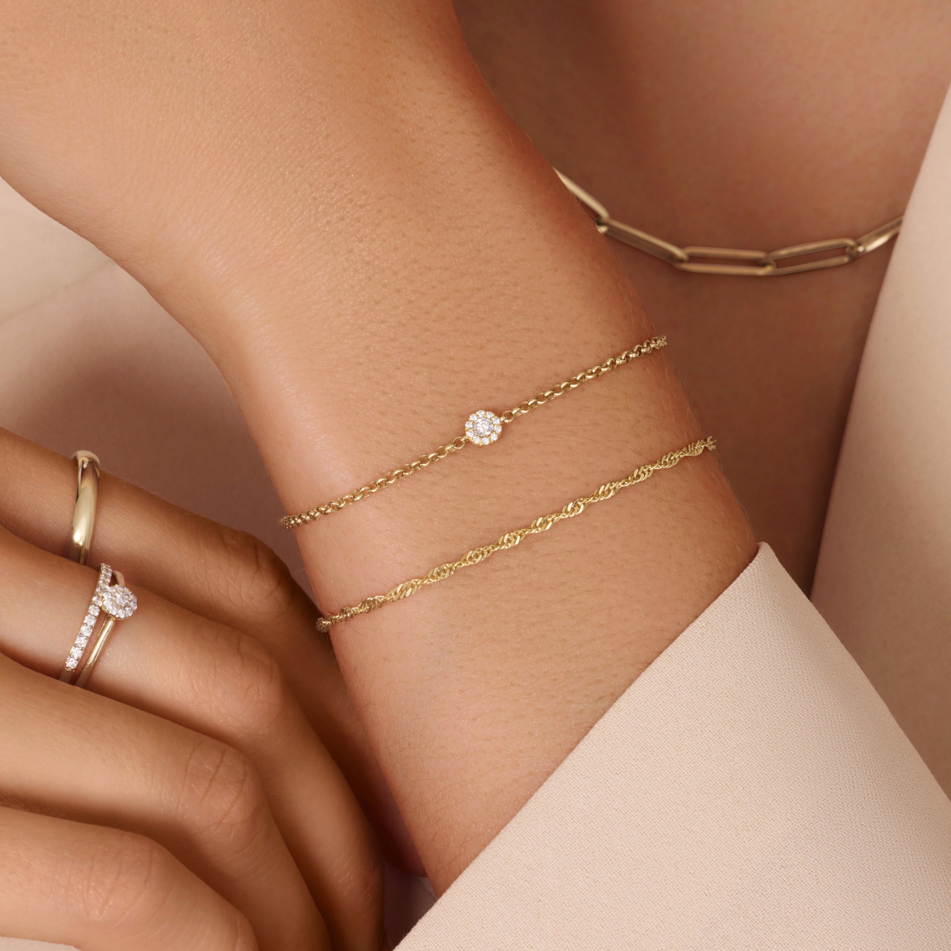 Diamond Bracelets - Gold Bracelets with Diamonds | Holiday Sale -50%