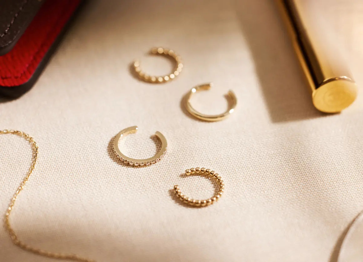 Ear cuff gold 333 store