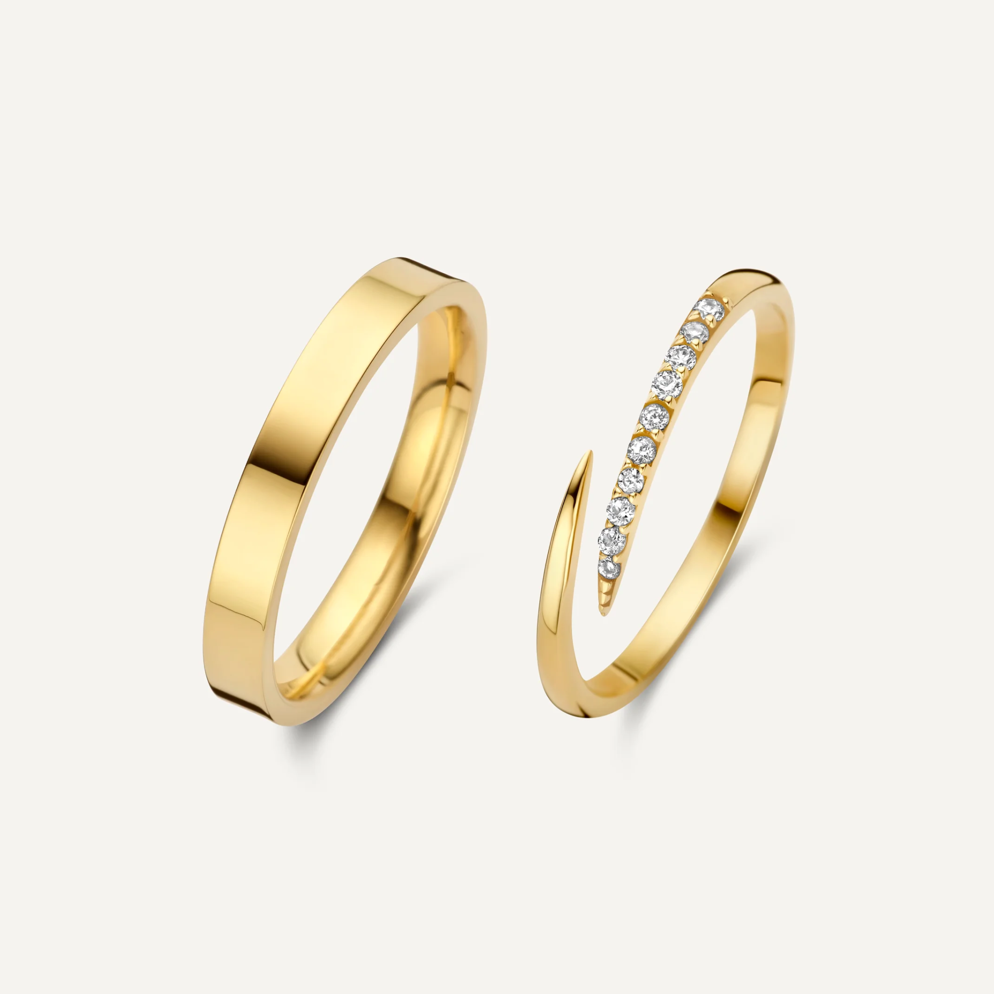 Bold Claw Zirconia Rings Set