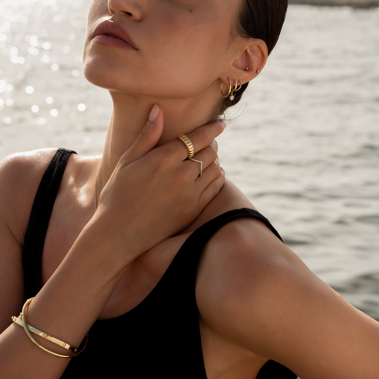 Gouden Essential Bangle van 14 Karaat Goud voor Dames