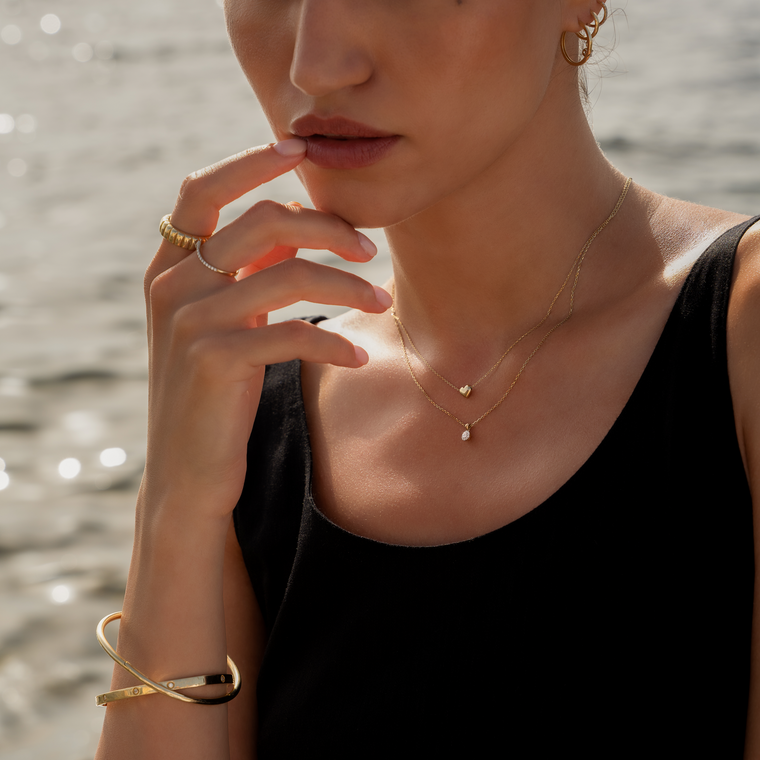 Gouden Essential Bangle van 14 Karaat Goud voor Dames