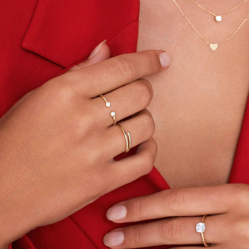 14 Karat Solid Gold Stacking Rings for Women