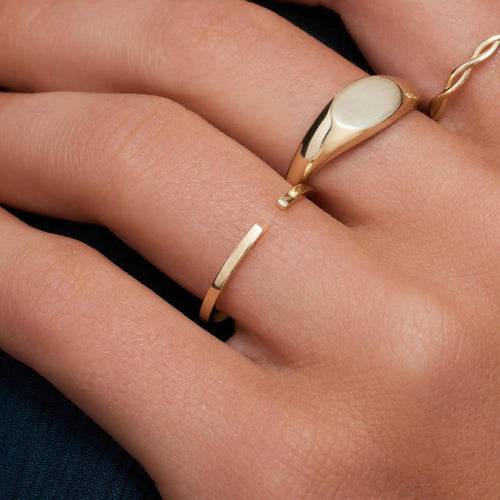 14 Karat Solid Gold Stacking Rings for Women