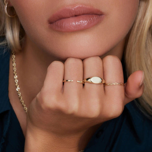 14 Karat Solid Gold Stacking Rings for Women