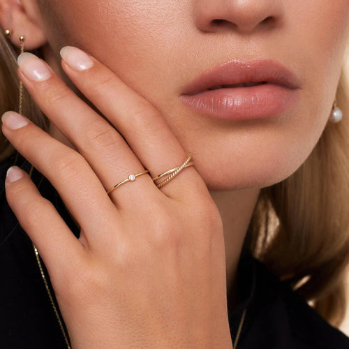 14 Karat Solid Gold Stacking Rings for Women