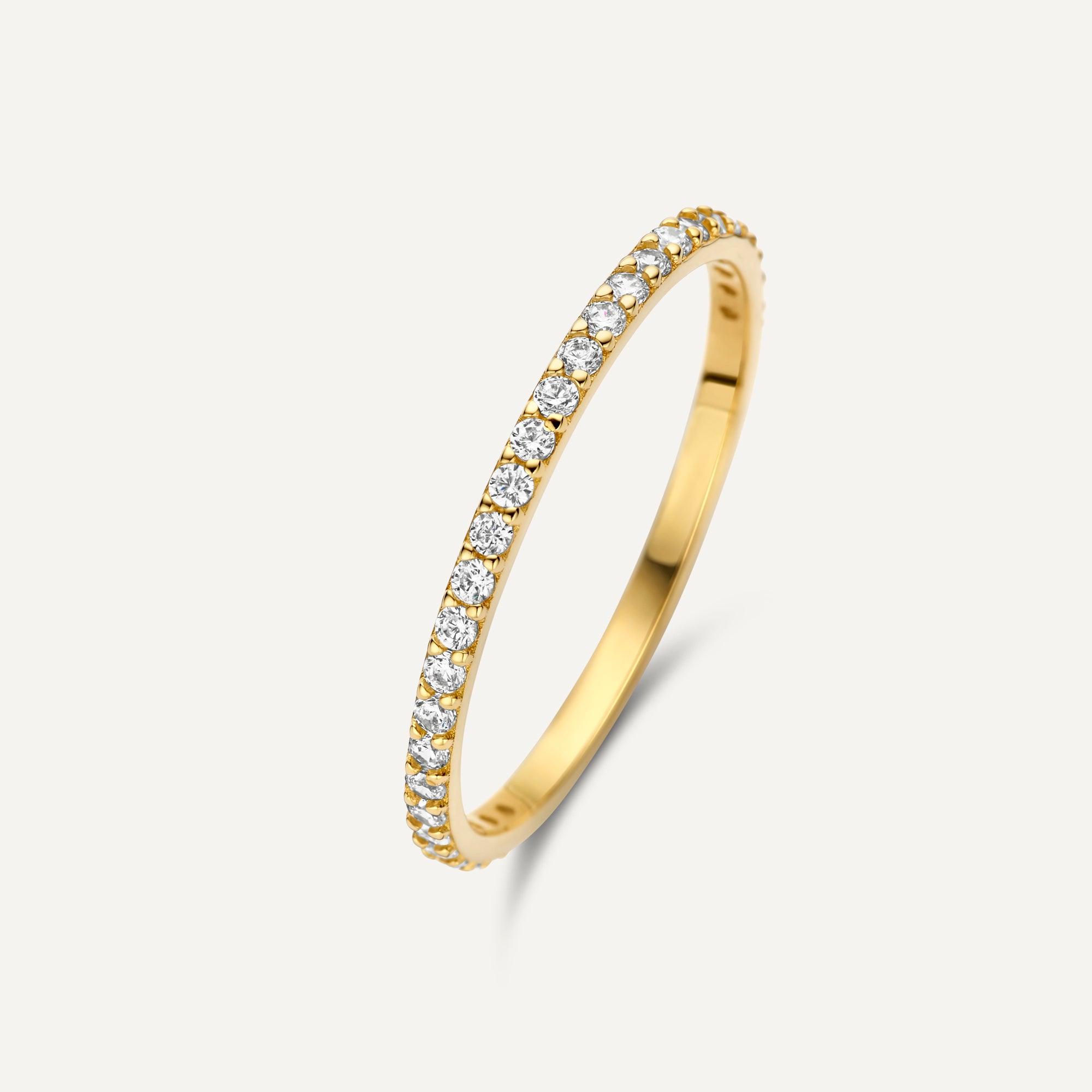 Gold Essential Cubic Zirconia Eternity Ring of 14 Karat Gold