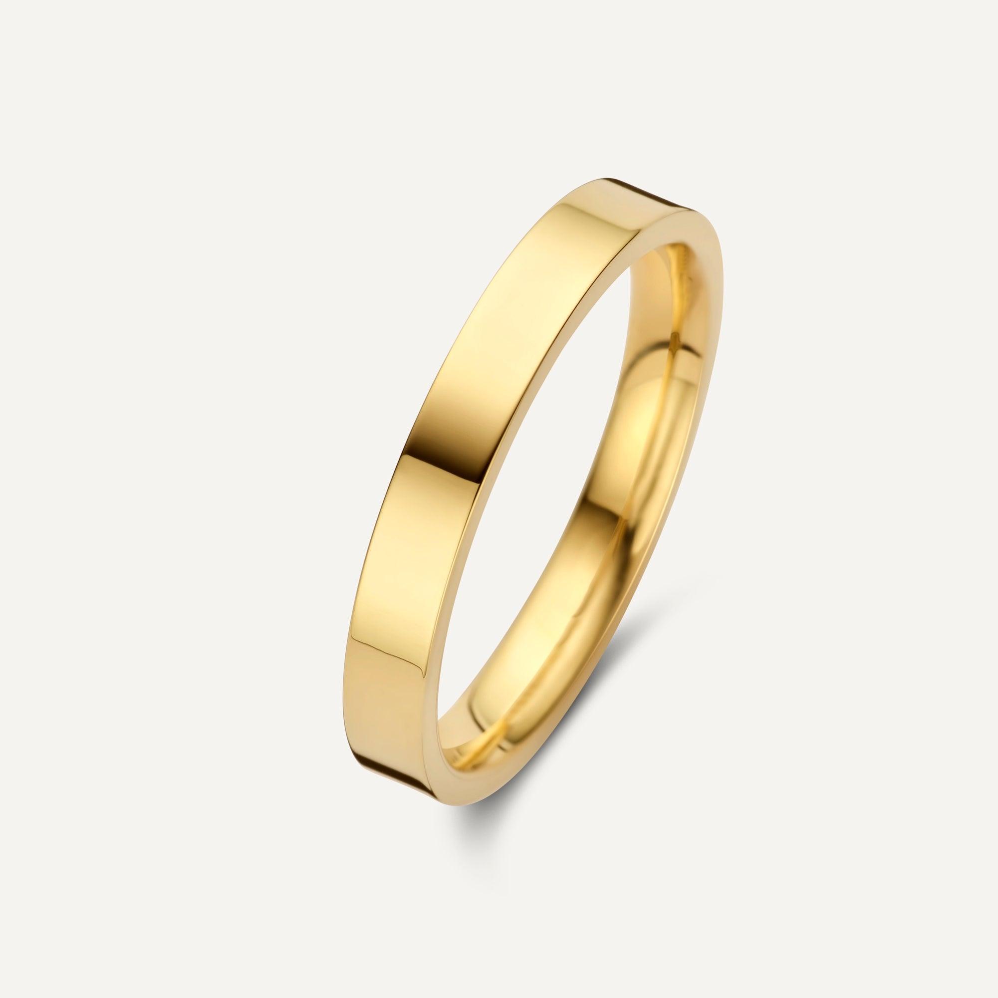 Gold Bold Stacker Ring of 14 Karat Gold for Women