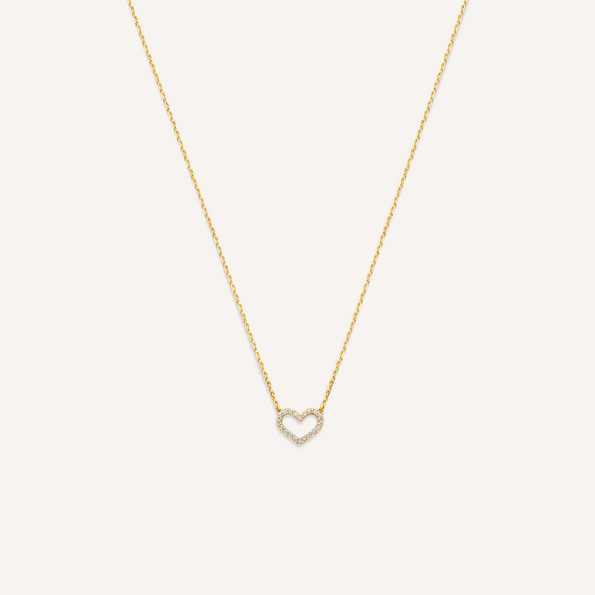 Open heart necklace gold store