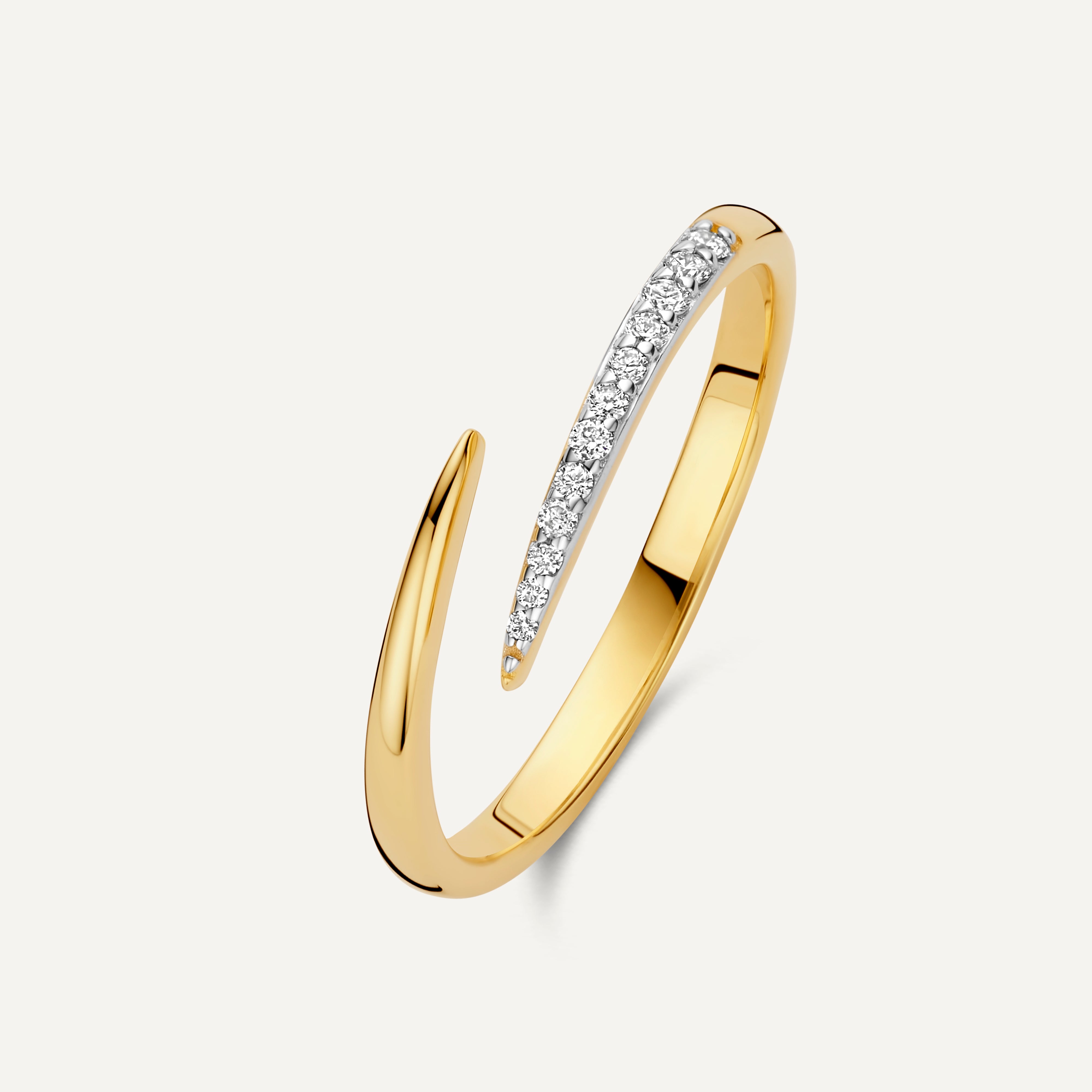 Diamond Claw Ring 14 Karat Gold for Women